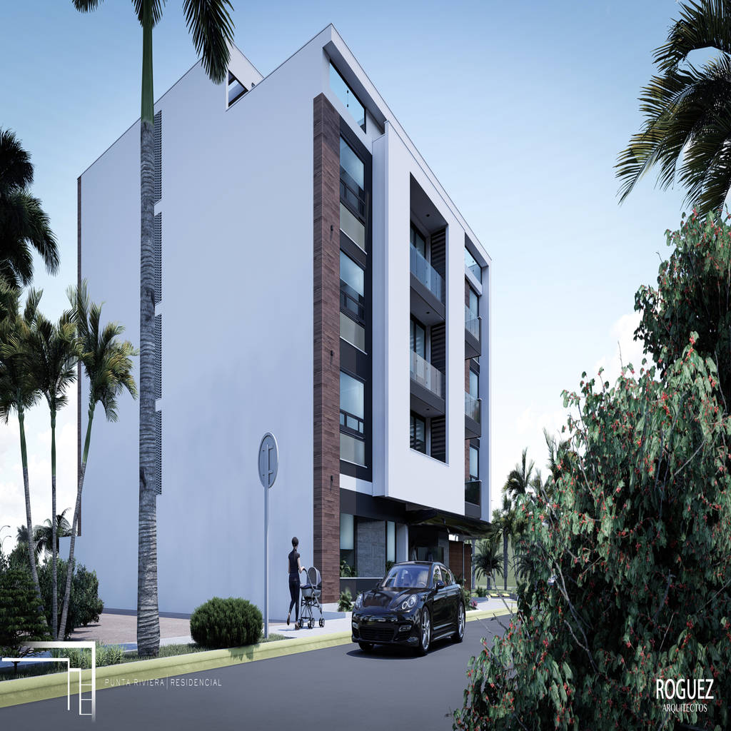 Vista del edificio, desde el acceso al fraccionamiento residencial playas del conchal | homify