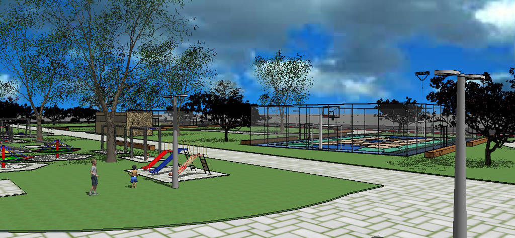 Parque urbano com playground e quadras letícia cunha arquitetura locais ...