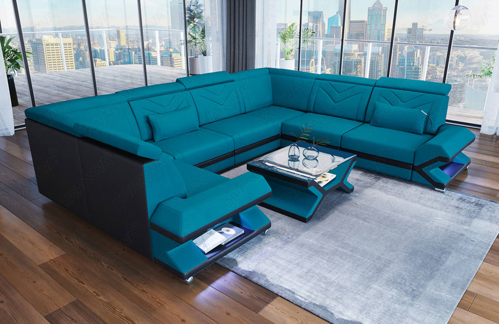 Mate g – divano angolare moderno king size, in tessuti | homify