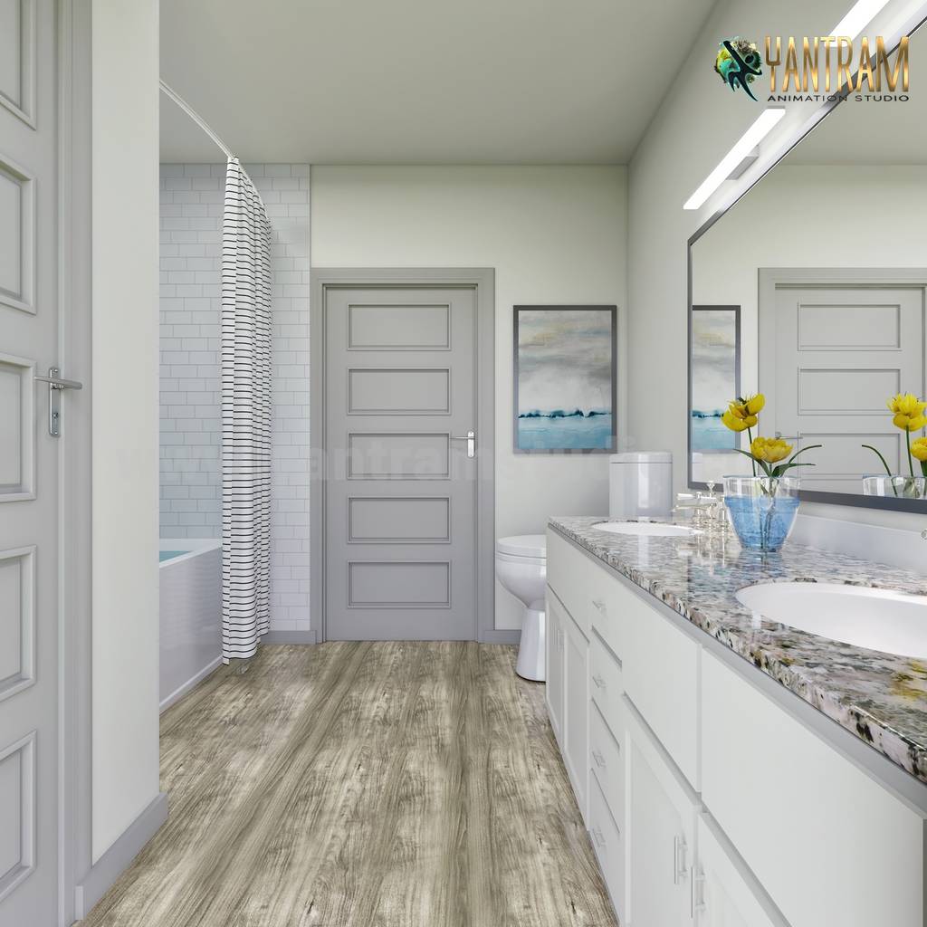 Stunning master bathroom 3d interior designers rendering by ...