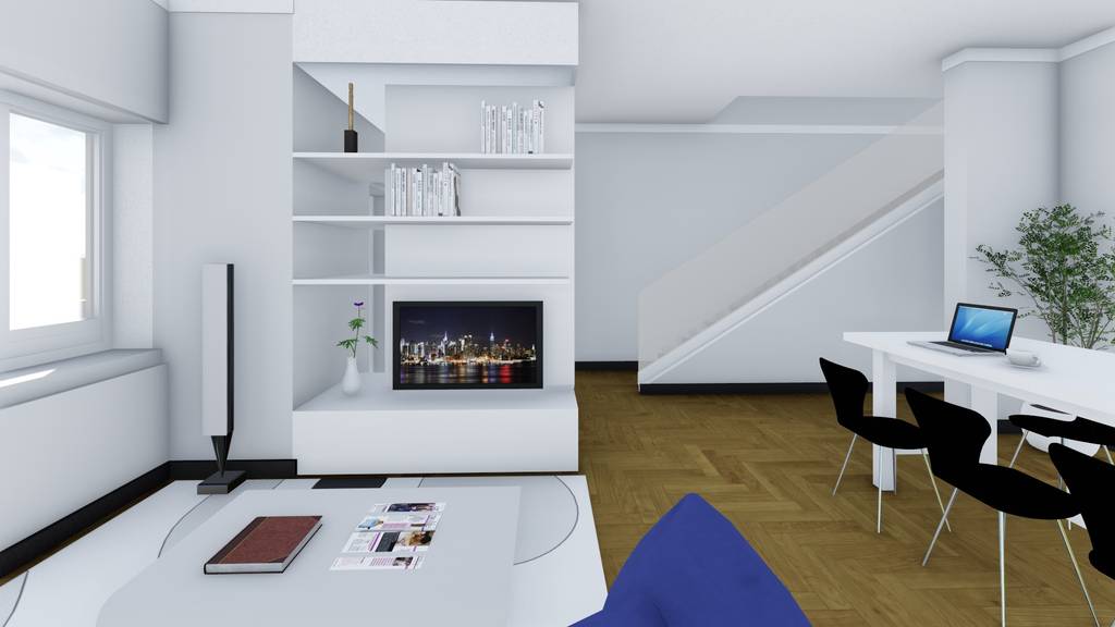 Render degli interni – salotto | homify