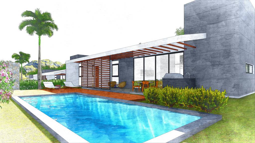 Casa modelo 01 – térrea – vista fundos | homify