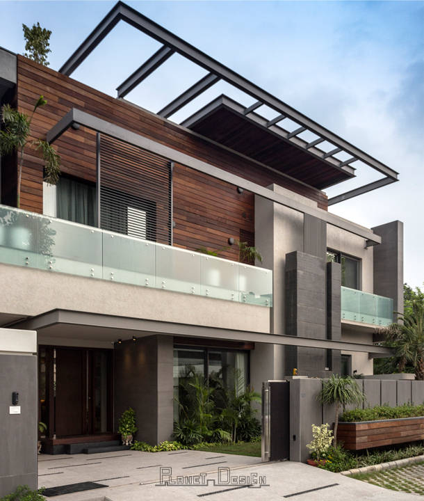 An exploration of a visual of clean magnificent form in this contemporary facade. | homify