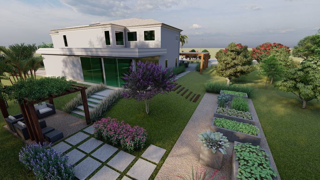 Projeto de paisagismo verde, funcional e elegante, brant paisagismo ...