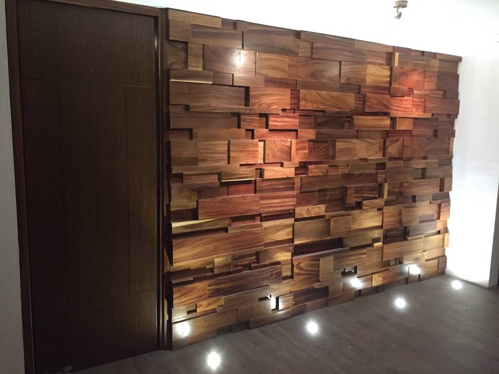 Muros con diseño de parota viva clásico madera acabado en madera | homify