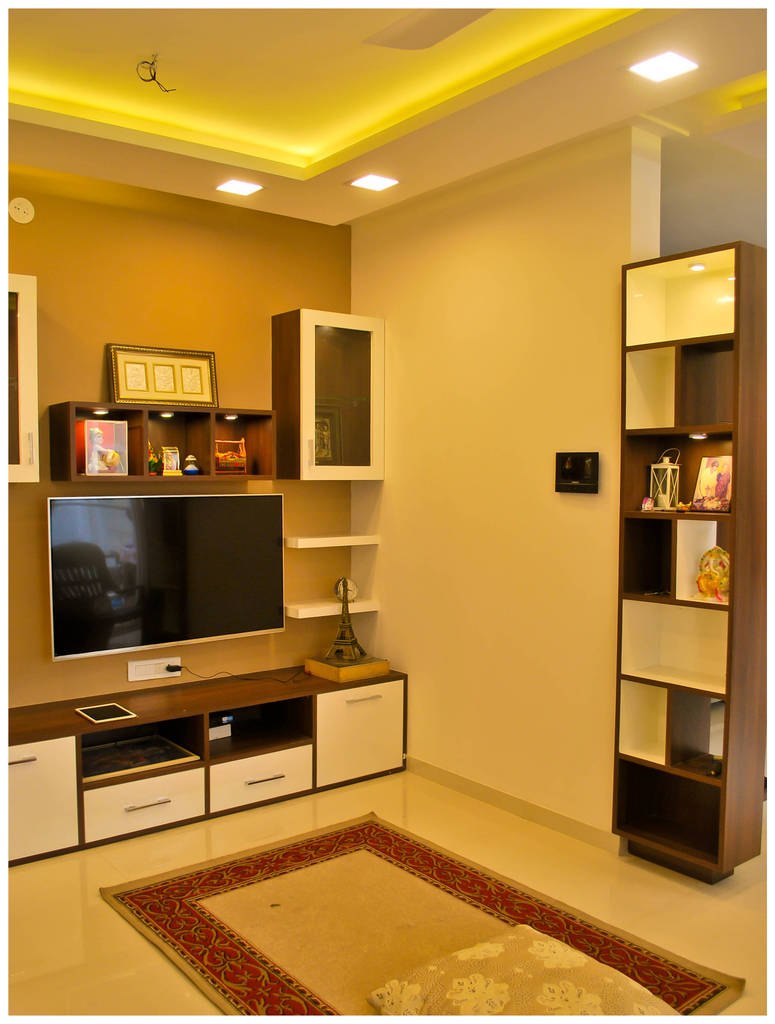 Living room, false ceiling, partition, tv unit designs | homify