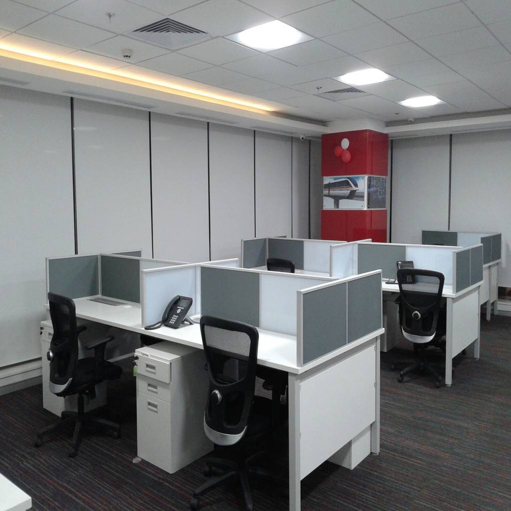 Work hall , workplace design , modular partition ,grid ceiling | homify