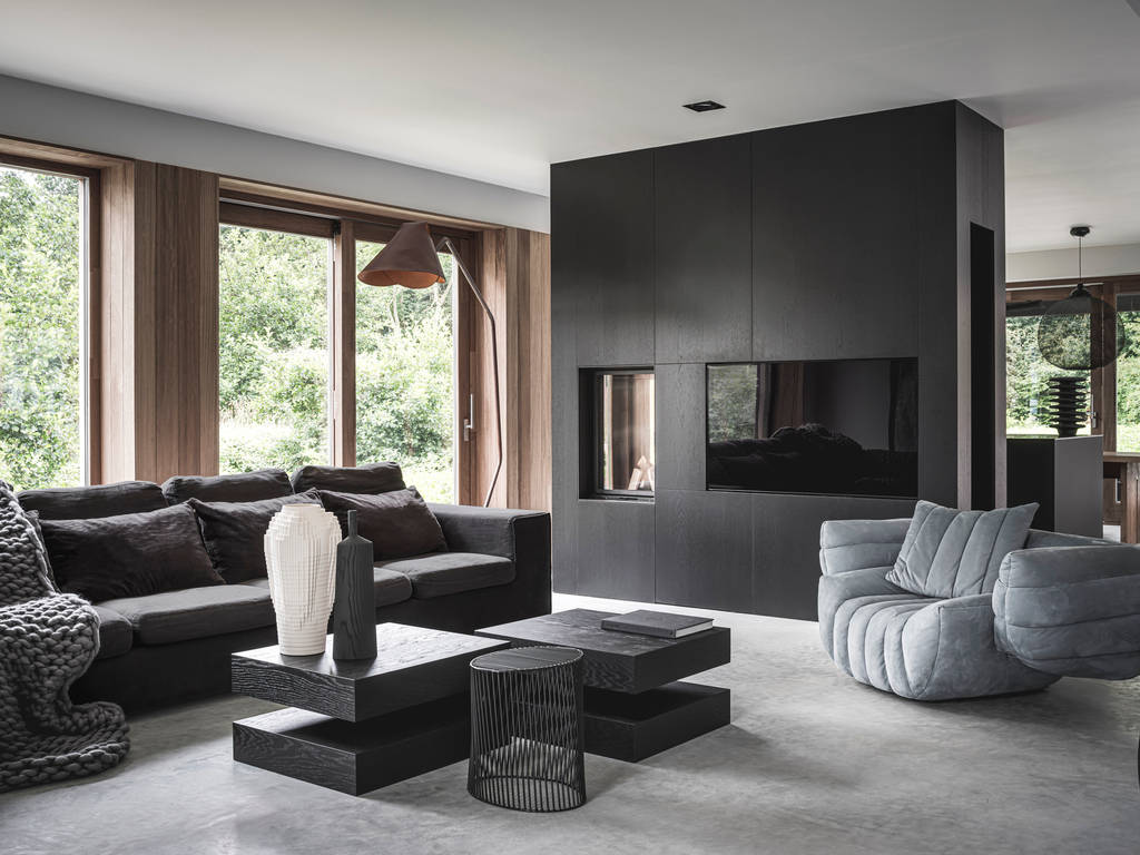 Villa haren studio mariska jagt moderne woonkamers | homify