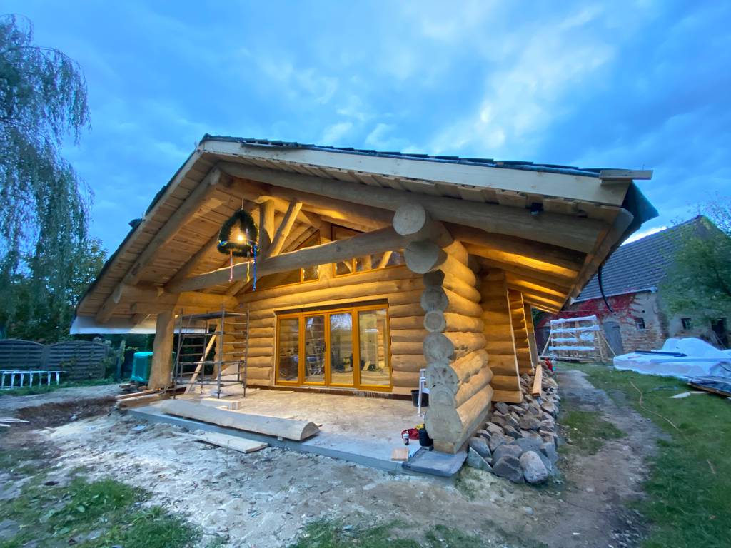 Blockhaus bungalow „lausitz“ | barrierefrei wohnen auf einer ebene | homify
