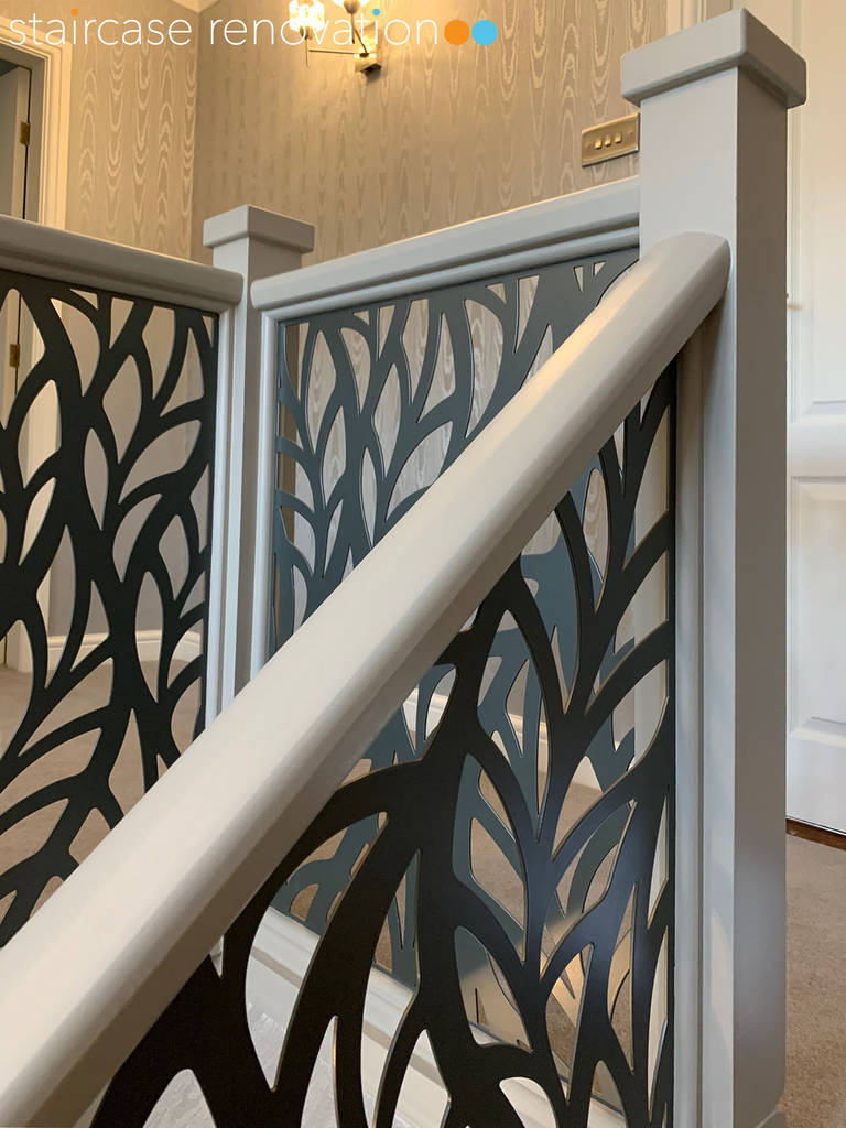 Renovated staircase with laser cut infill—frond design | homify