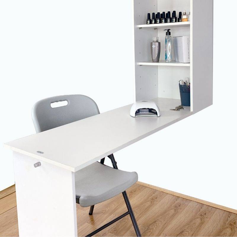 Spacesave fold up wall mounted nail tech table | homify