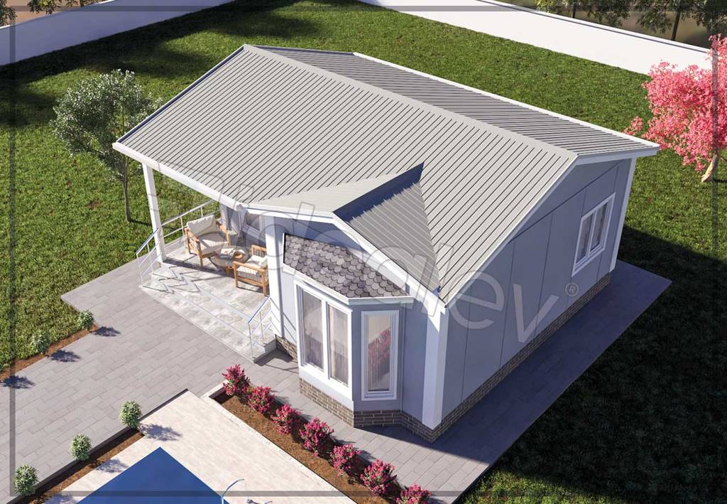 50 m2 single storey prefab home | homify