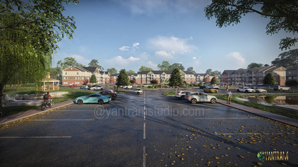 3d exterior architectural visualization of apartments in orlando by ...