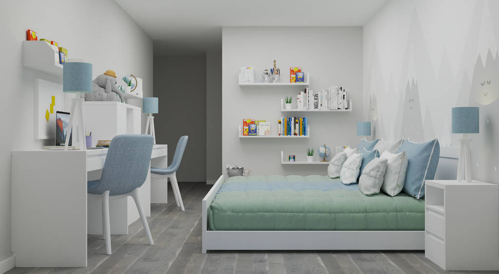 Quarto grande para 3 irmãos com 2 fases, oficina rústica | homify