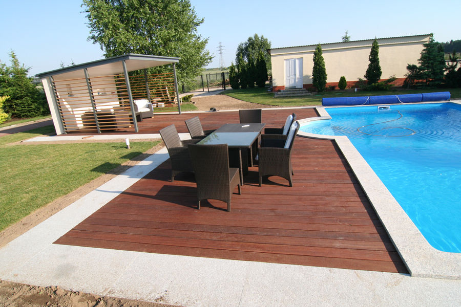 Wie man eine Holzterrasse baut. Schau' wie sie es gemacht haben ...