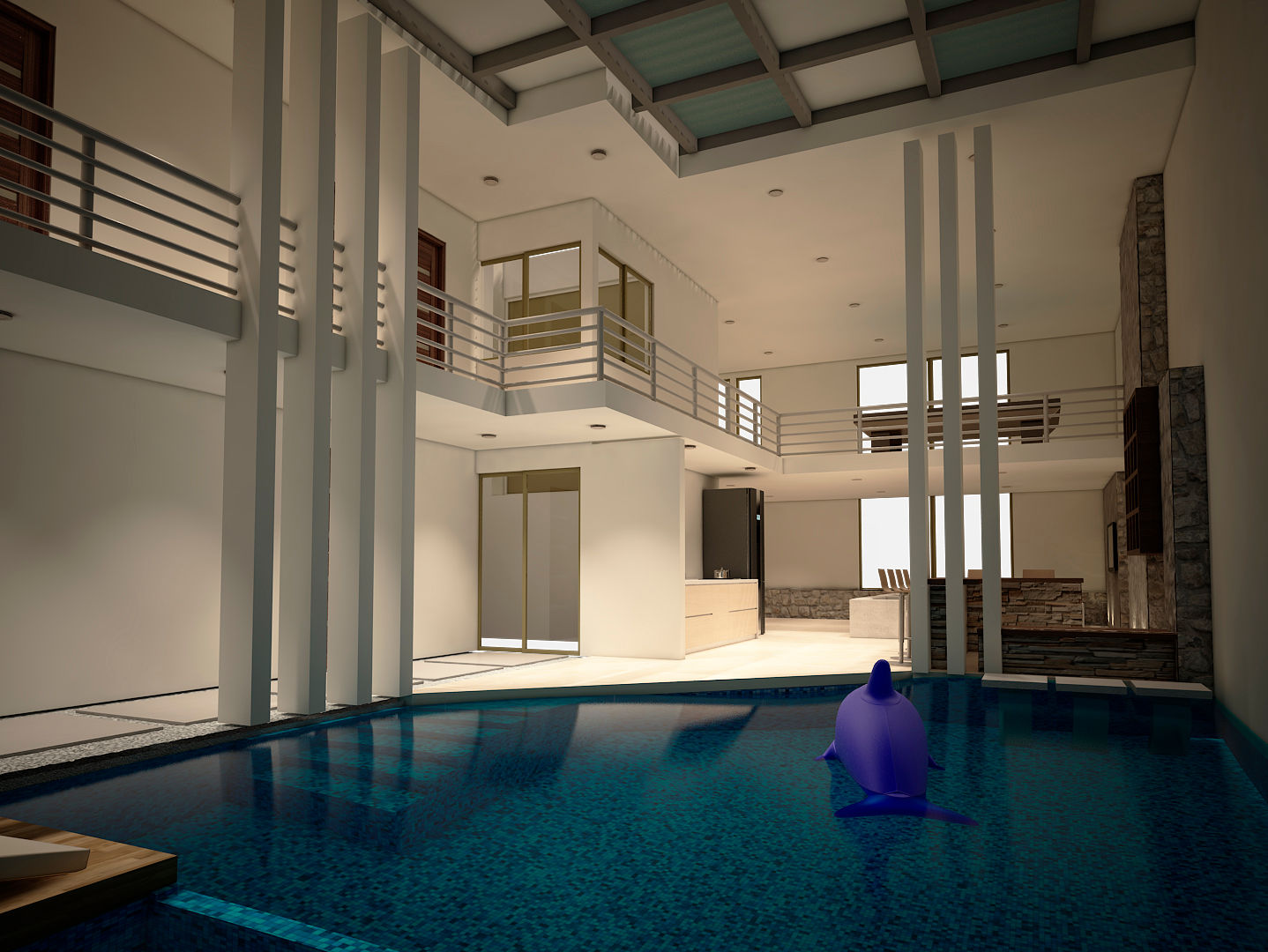 Interiores De La Casa Club Con Piscina Casas Con Piscina Con 4