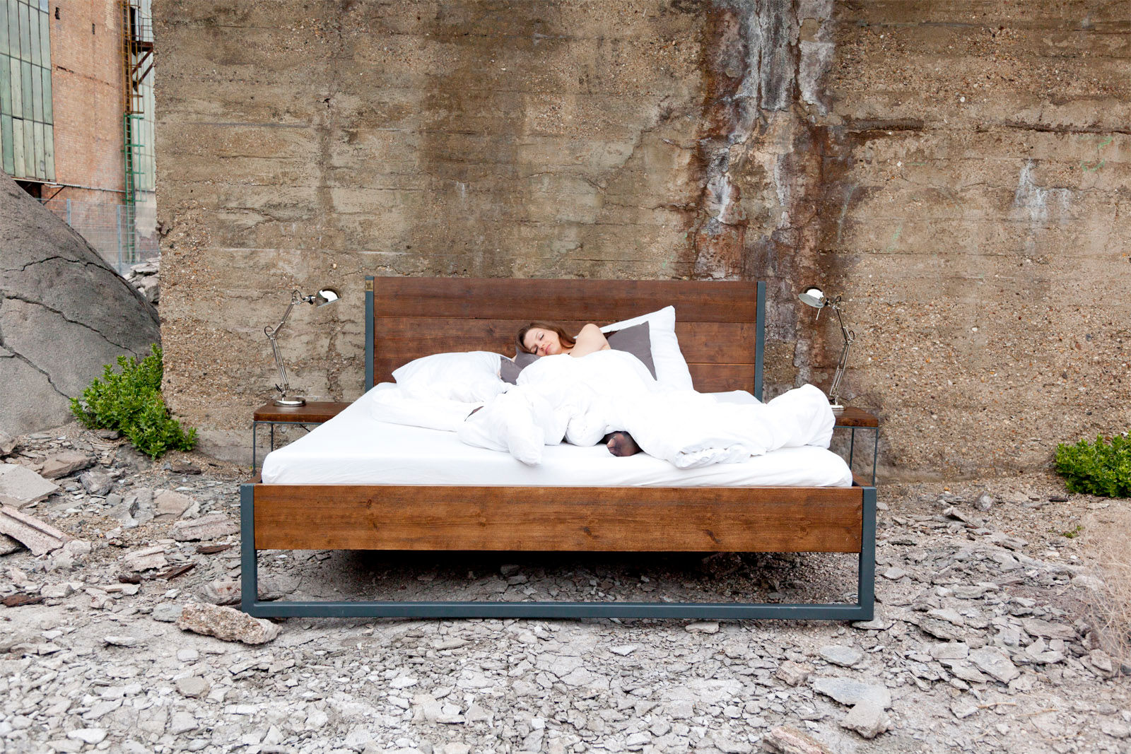 Vintage industrial bed store