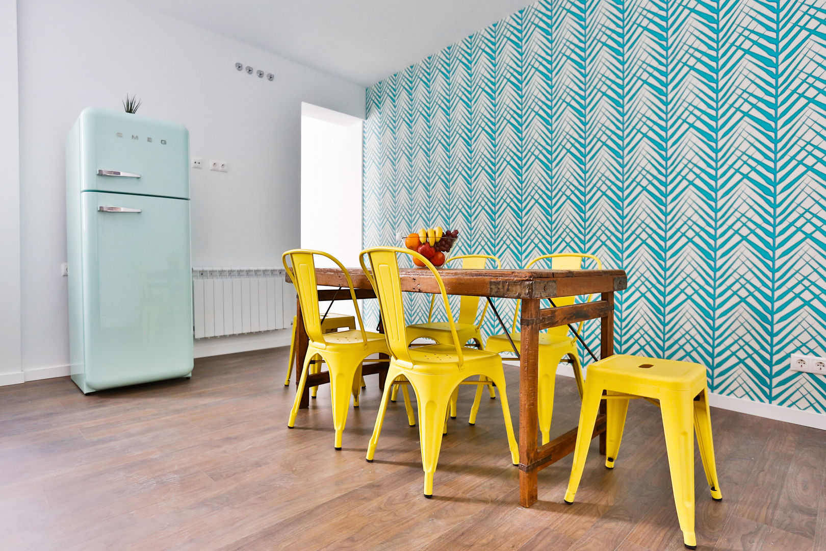 This apartment was remodeled for a funky family on budget with 2 kids ...