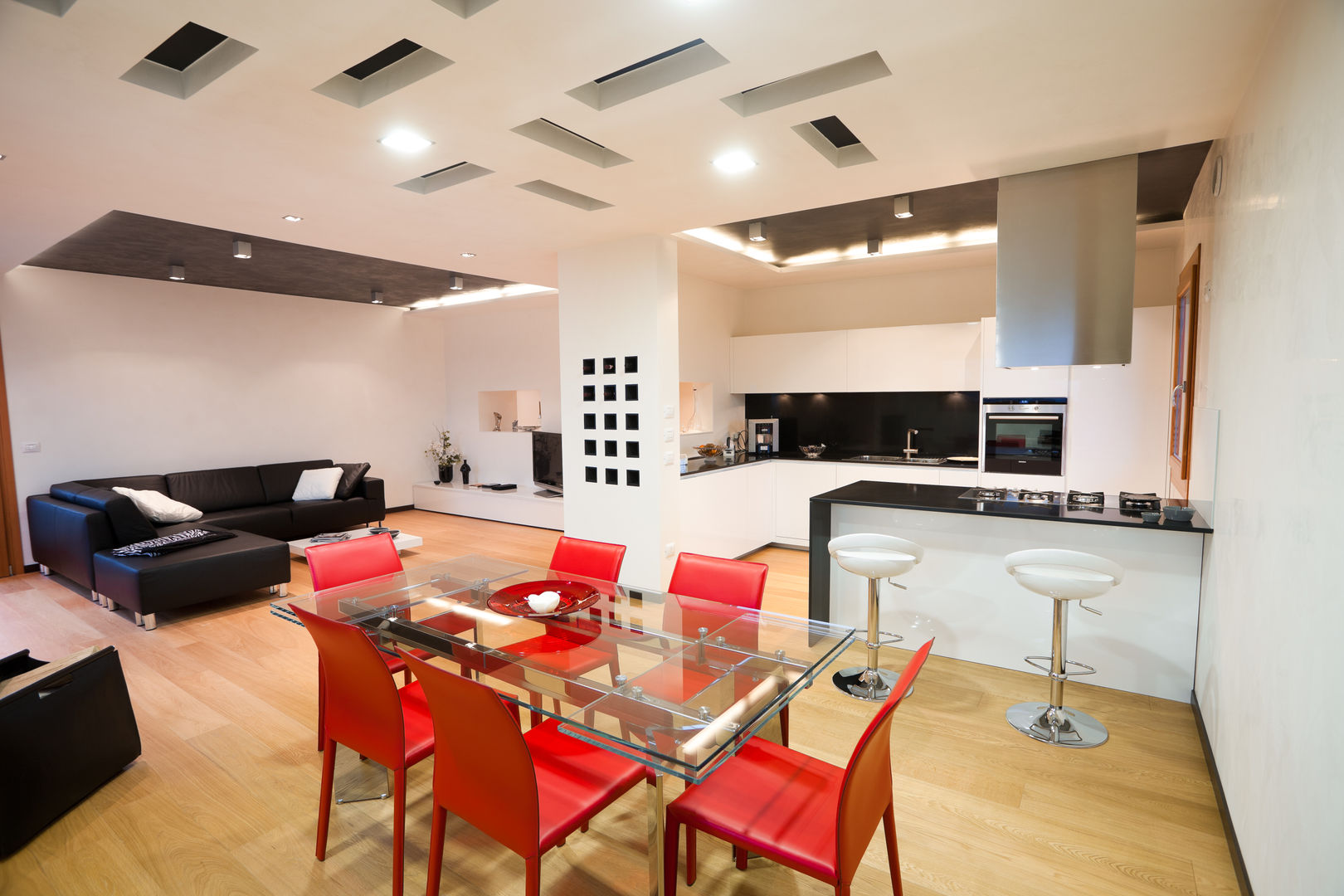 10 belos open spaces com cozinha, sala de estar e sala de jantar ...