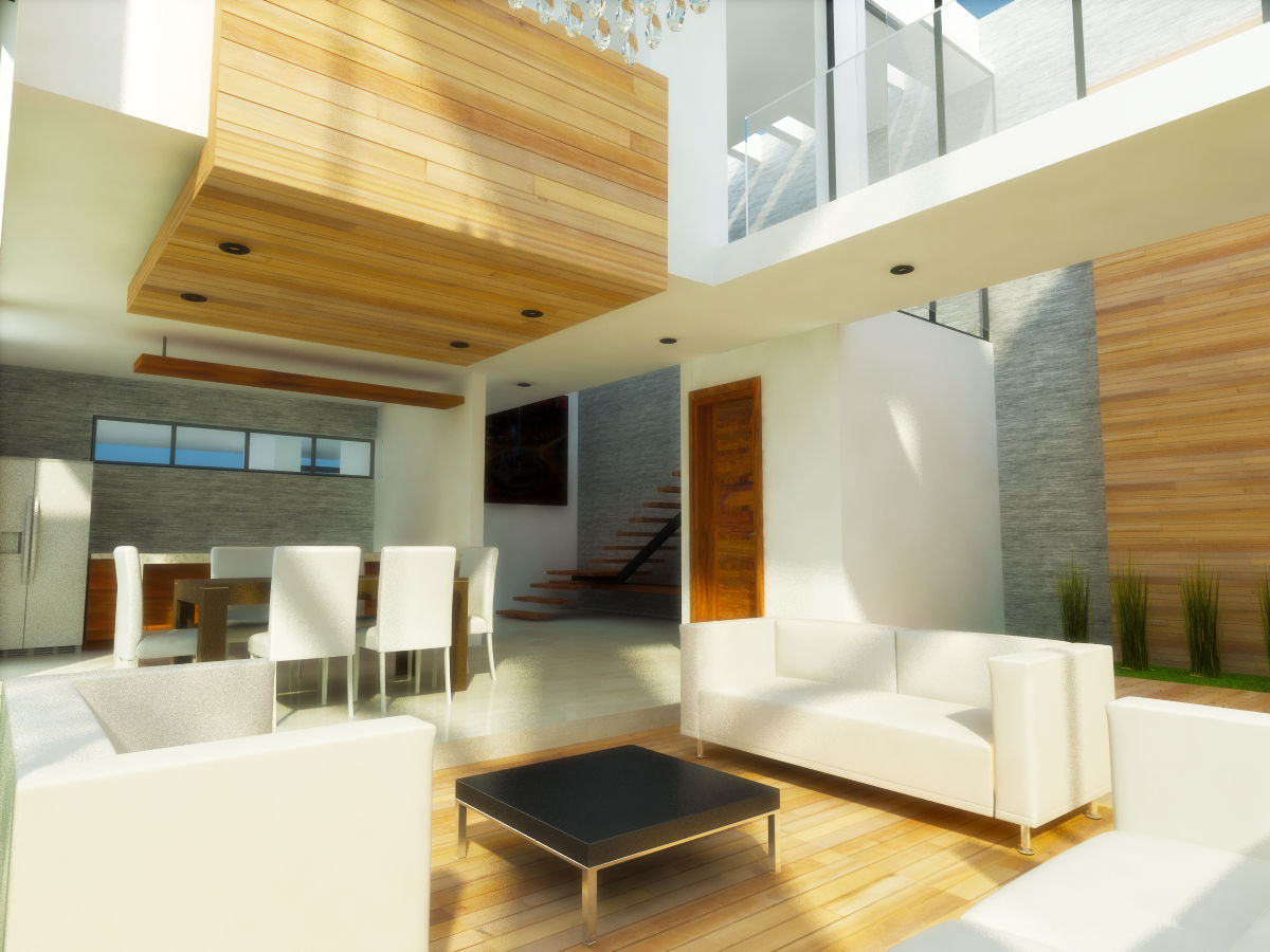 15 salas modernas con piso en desnivel (¡te van a encantar!) | homify