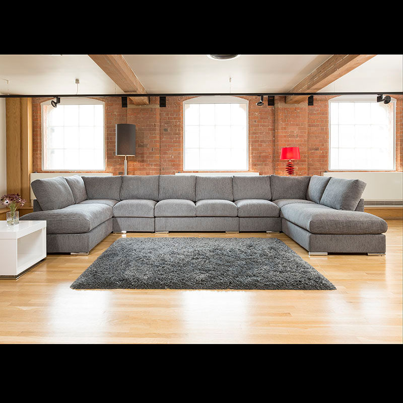 Extra Large Unique Sofa Set Settee Corner Group C Shape Quatropi 6