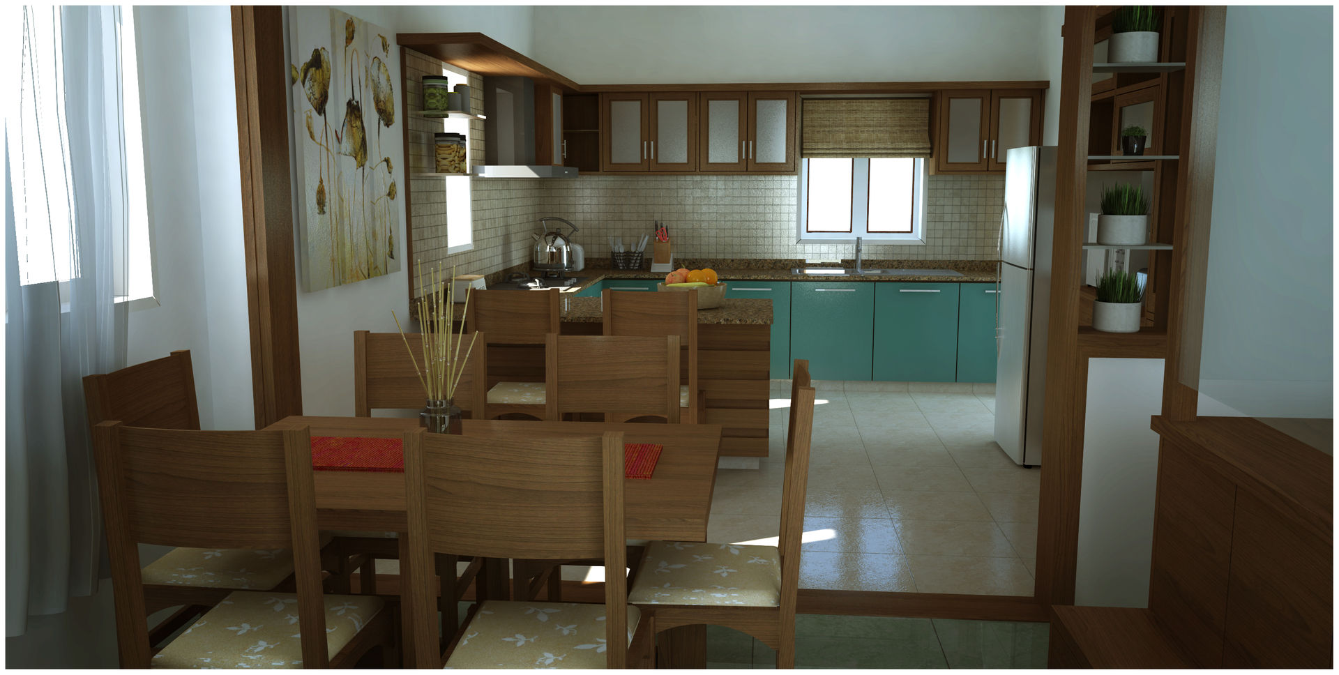 12 ideas of Indian kitchens with open dining plan | homify