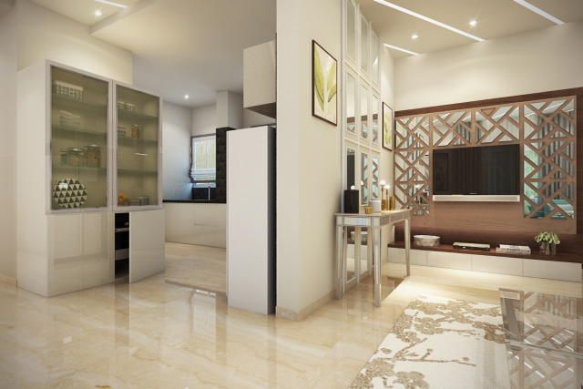 Interior designs from a Pune home with bright colours and lighting ...