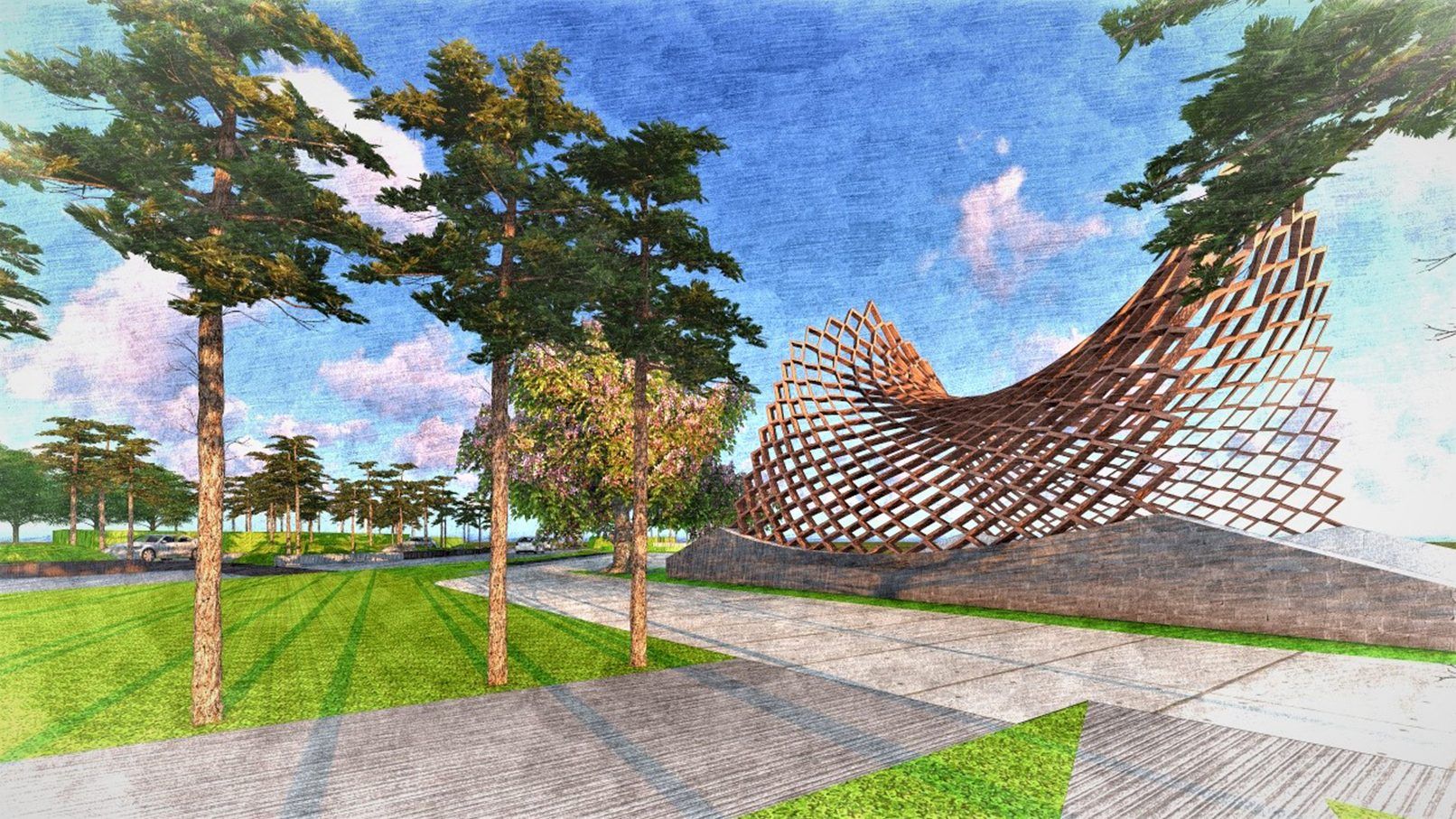 Pond Landscape Design Architecture New Bern, Craven County, Pamlico