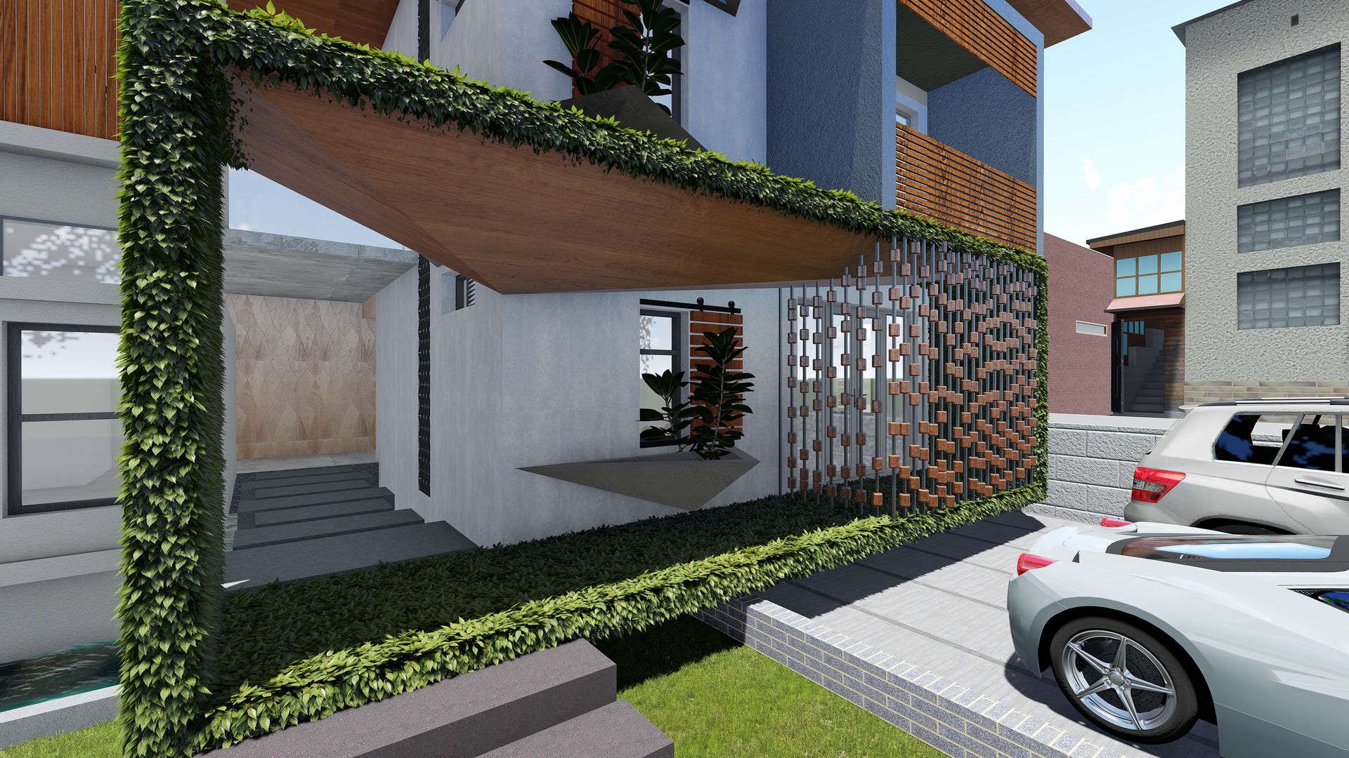 Indian Home Portico Design - Homemade Ftempo