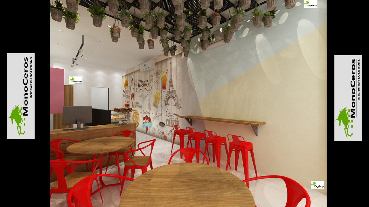 Inviting and refreshing interior design for a bakery in Ahmedabad | homify