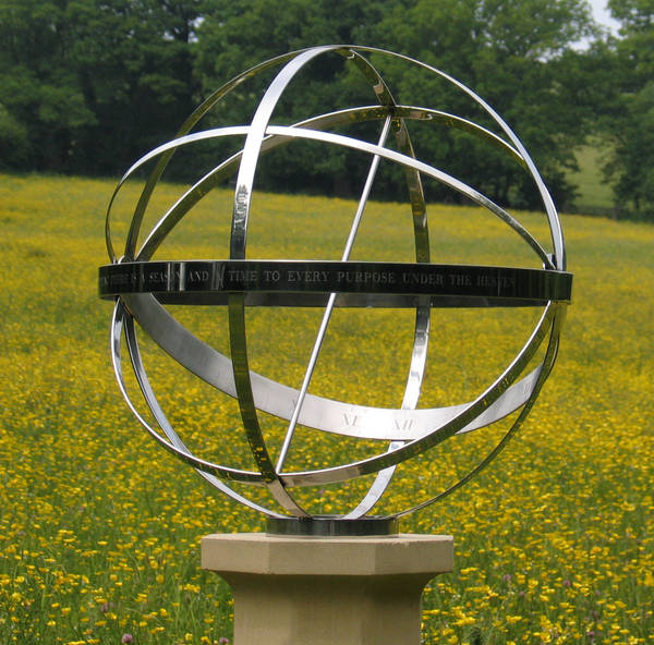 Stainless Steel Armillary Sphere Garden Ornament | Fasci Garden